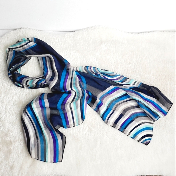 Vintage | Accessories | Vintage Echo Pure Silk Skinny Retro Striped ...